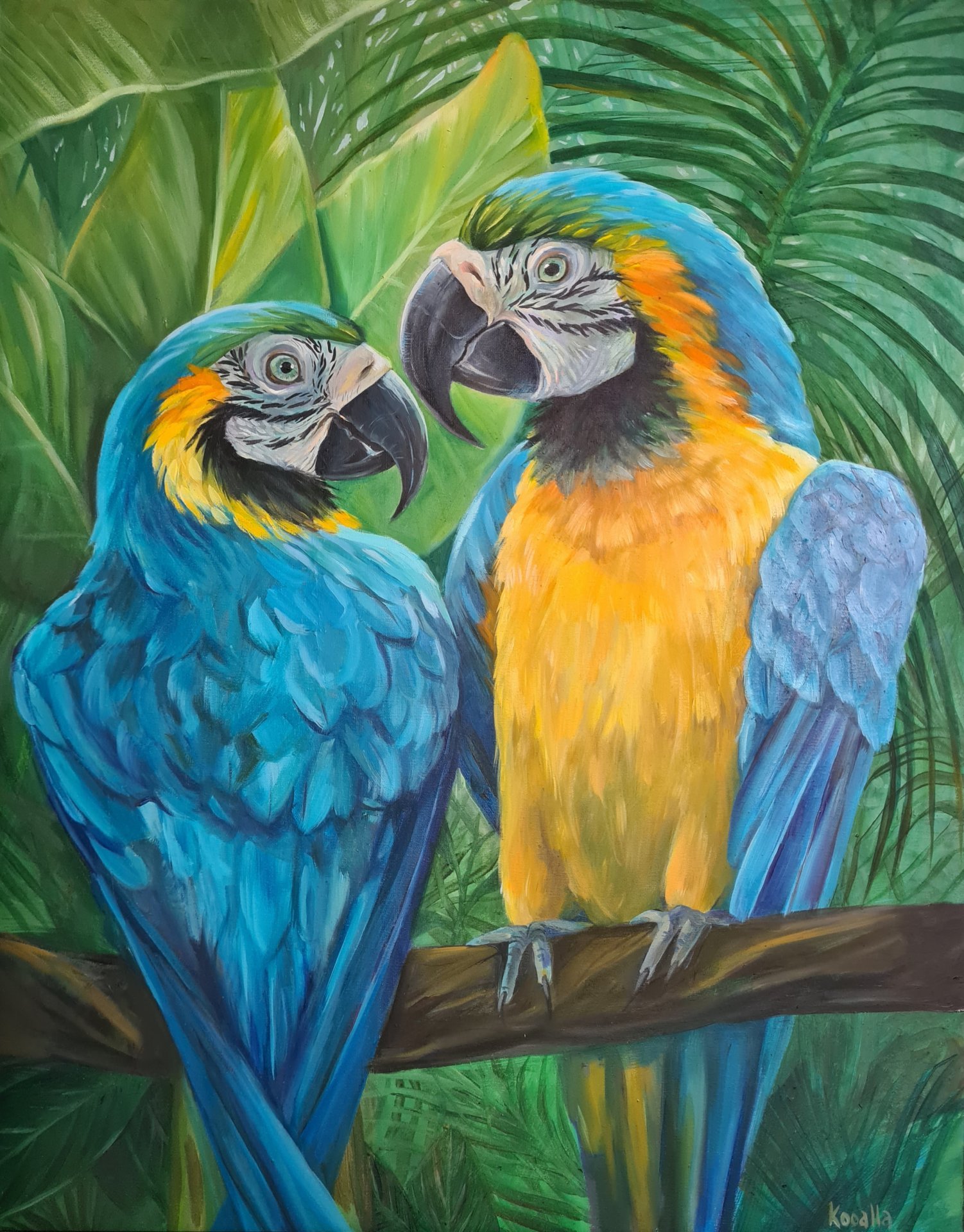 Macaw Parrot: Exotic Brightness Painting by Alla Kondrashova