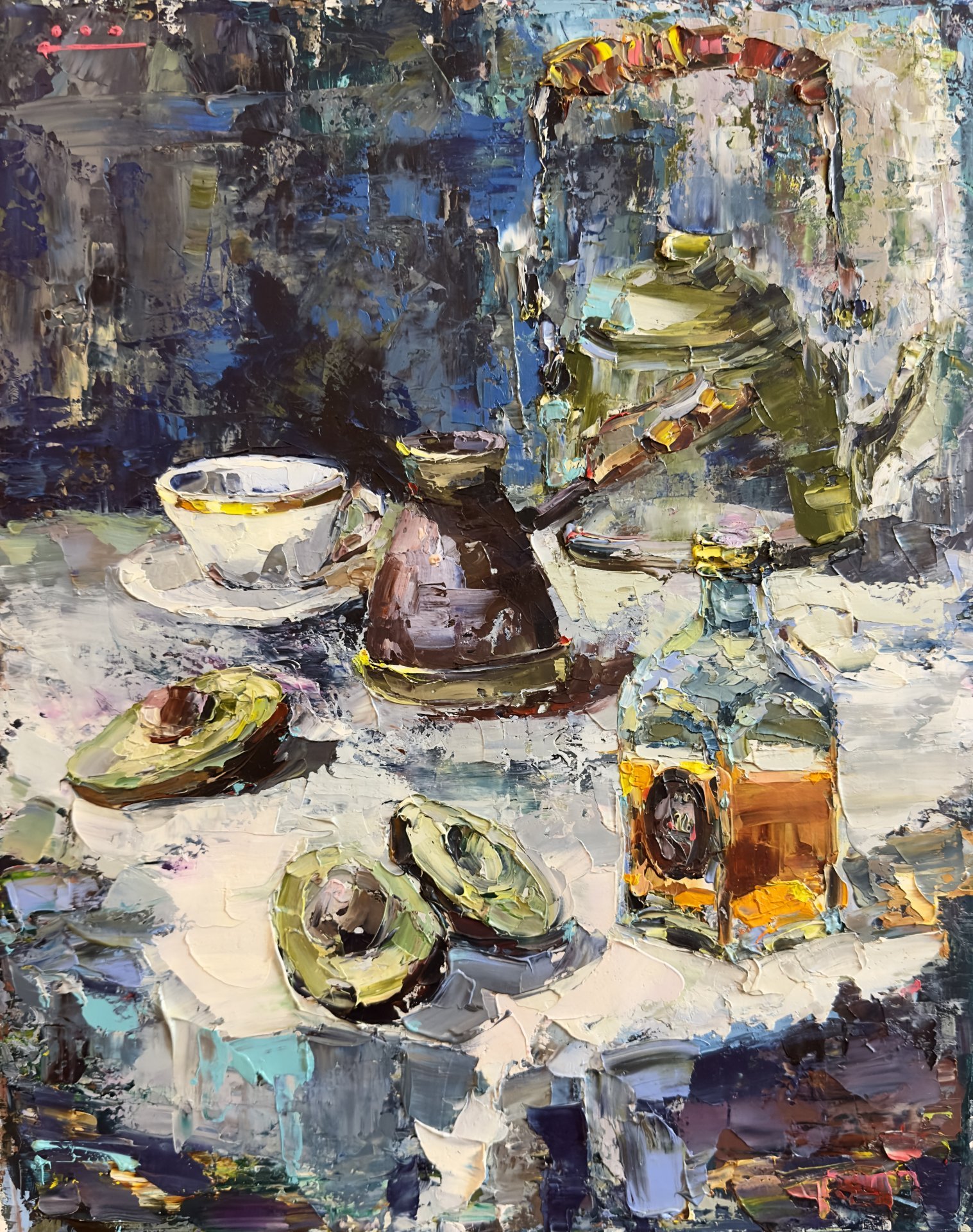 Artist's ritual Painting by Oleg Sharapanovsky