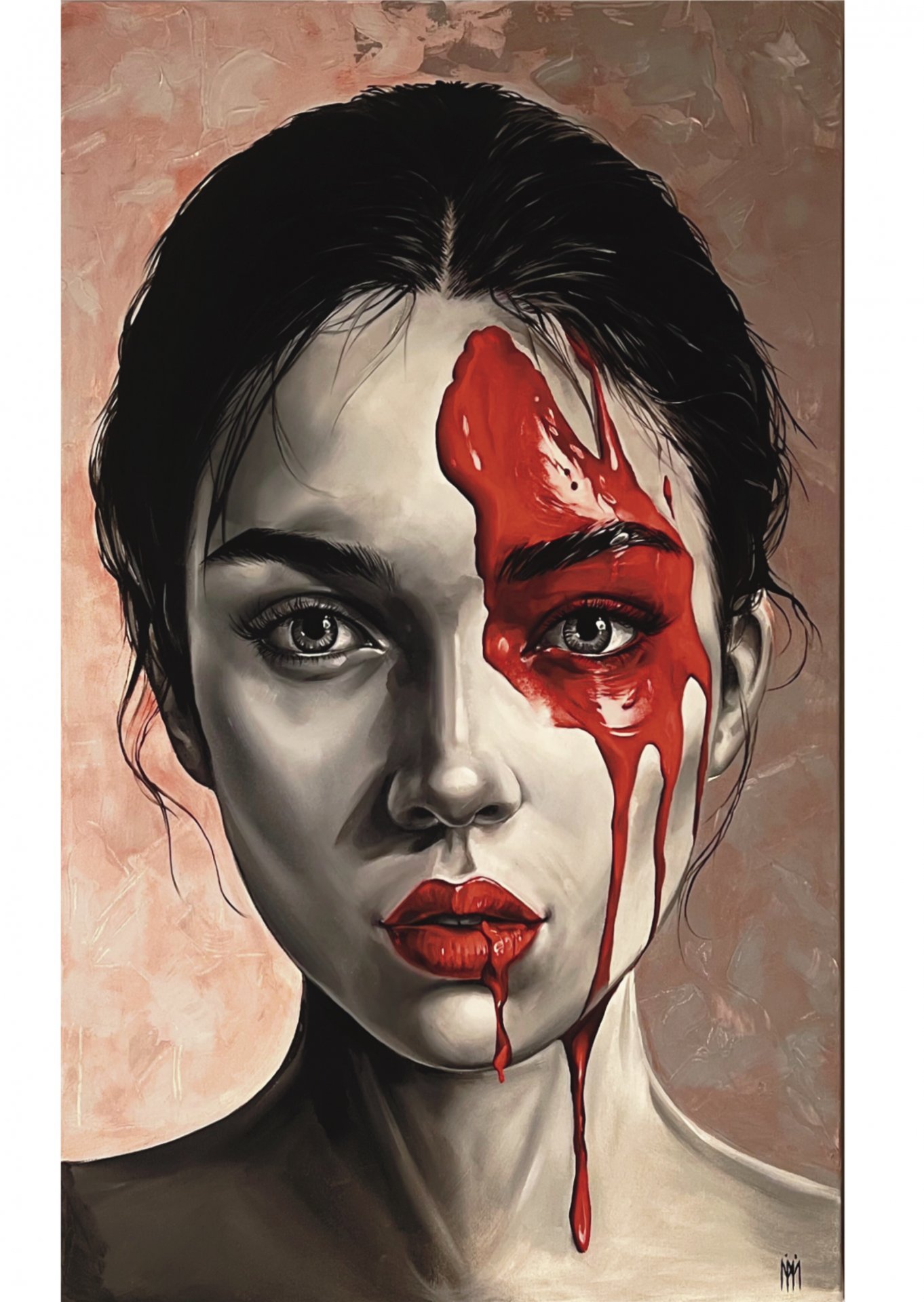 Red Painting by Madam Mary - Jose Art Gallery