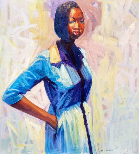 End of the road Painting by Nat Okoro - Jose Art Gallery