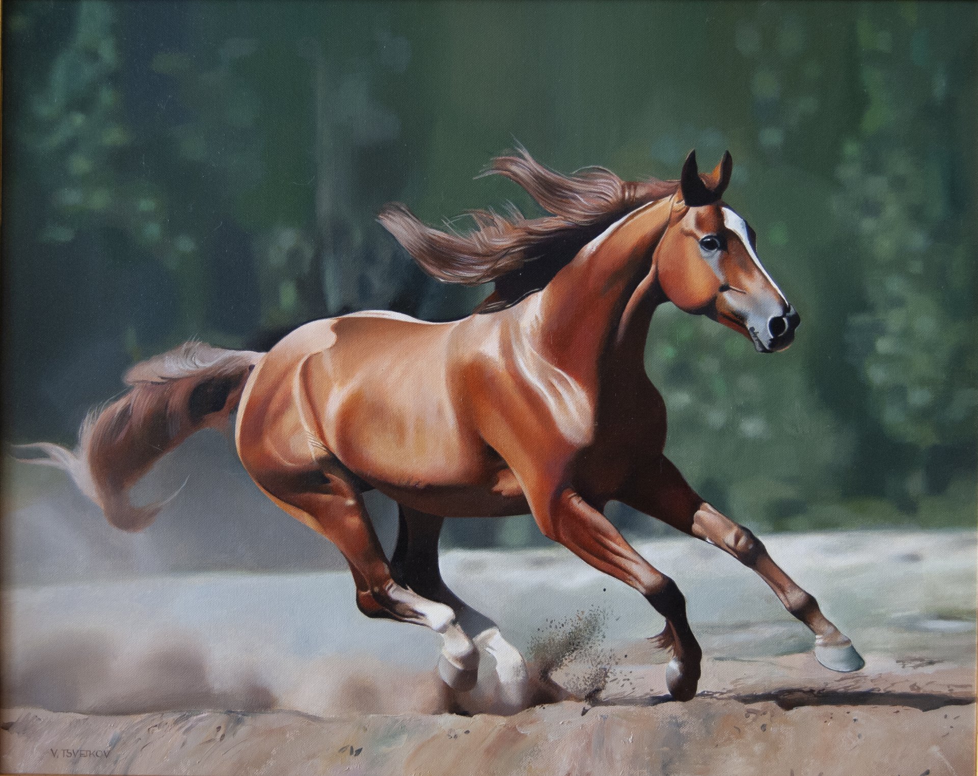 Stallion's Power: Hyperrealism Painting by Valeri Tsvetkov