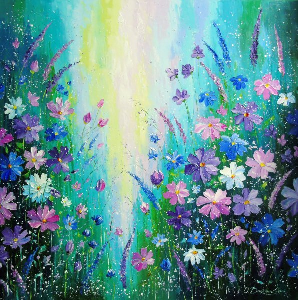 Dance of the Morning Flowers Painting by Olha Darchuk
