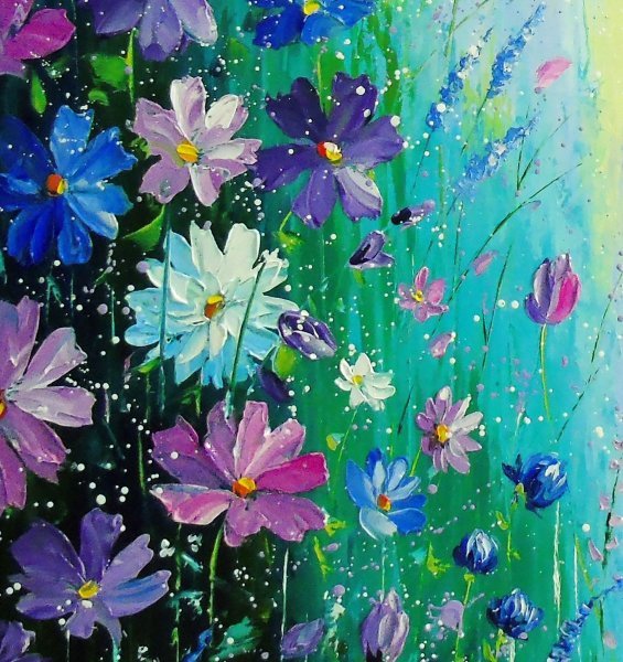 Dance of the Morning Flowers Painting by Olha Darchuk