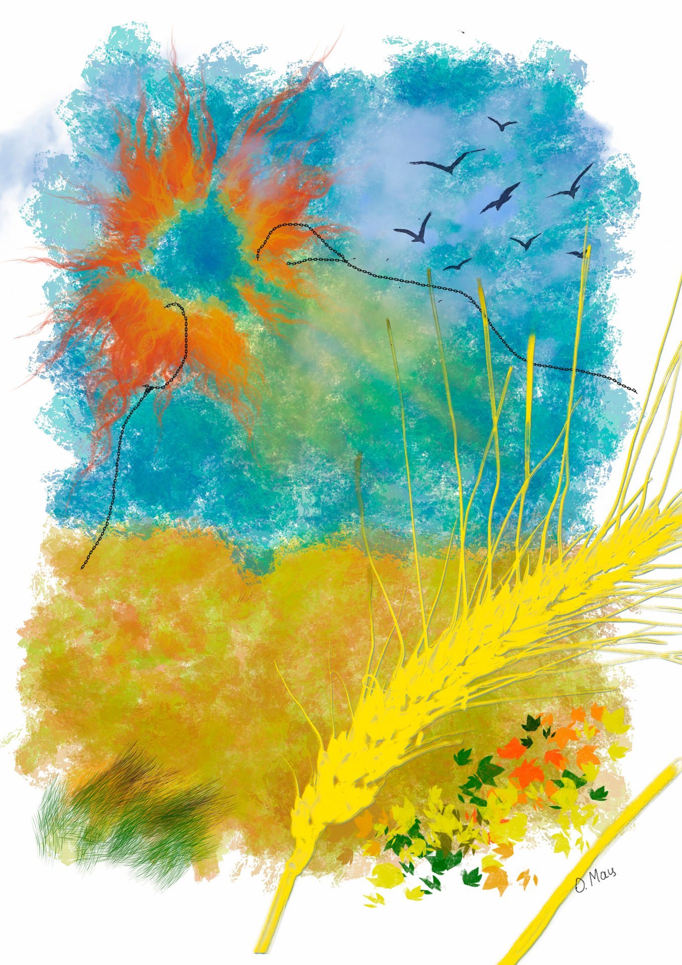 Ukrainian sun Digital Art - Alexander Mats