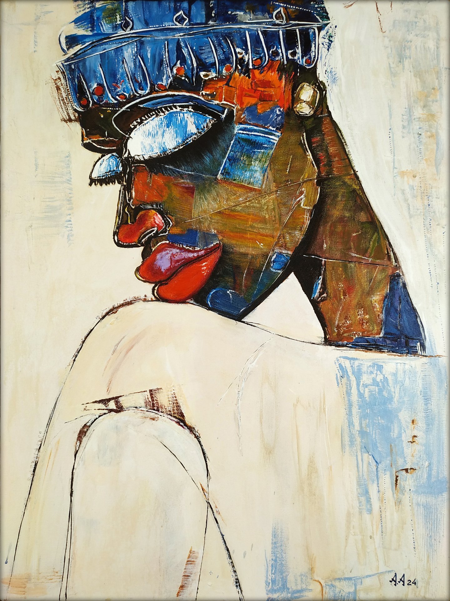 African Soul Drawing - Alexander Aksyonov - Jose Art Gallery