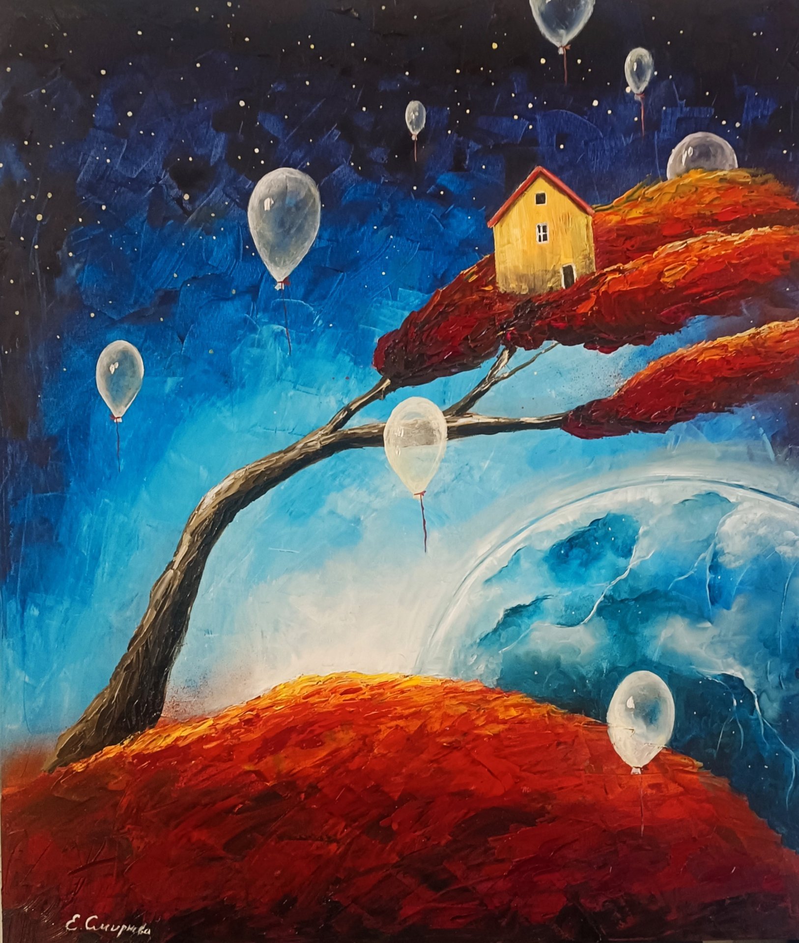 Floating Dreams Painting by Evgenia Smirnova