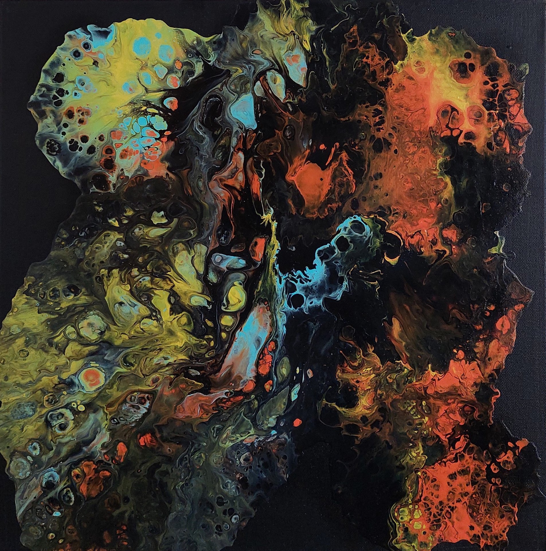 From the deep dark Painting by Paulo Baptista