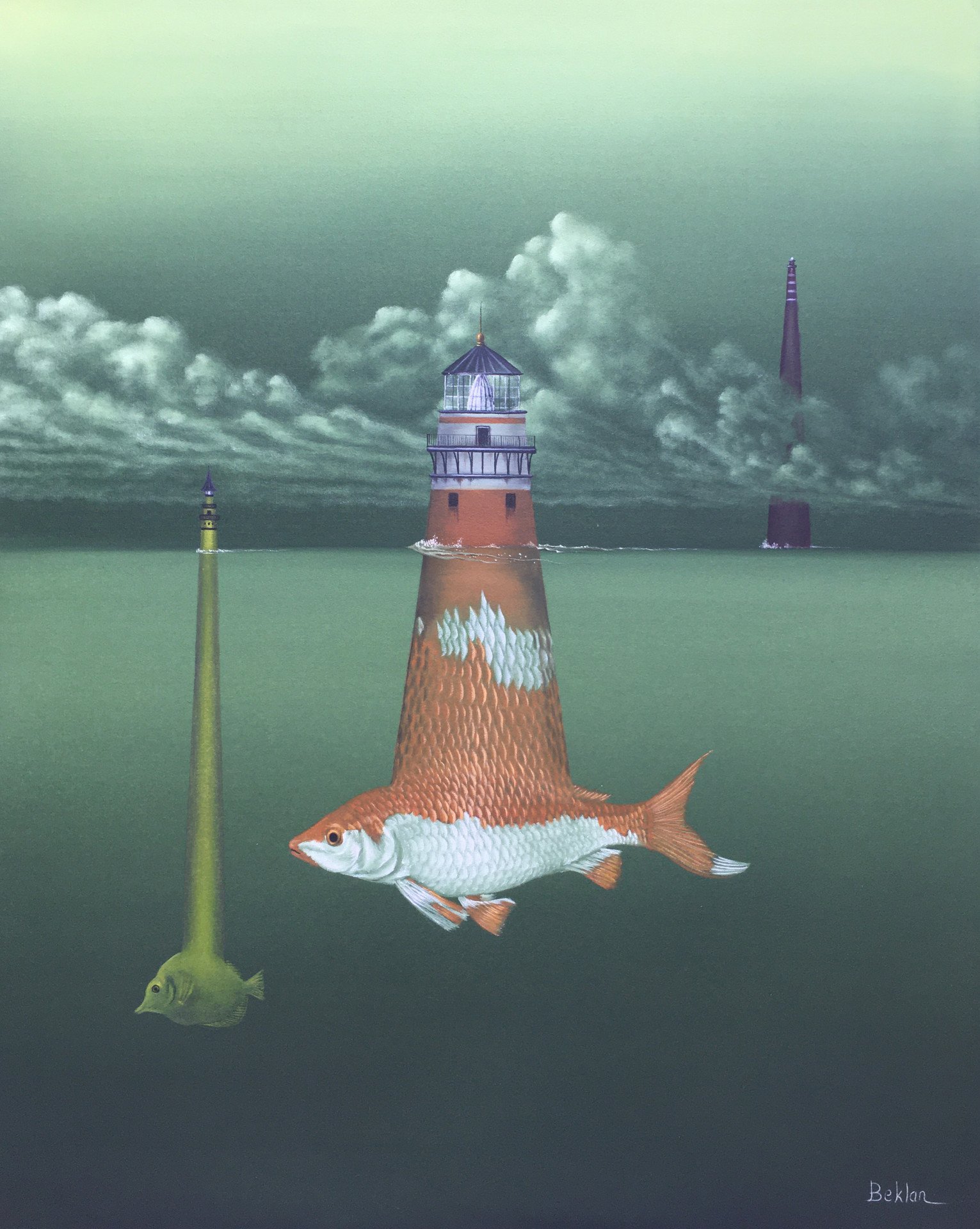 Torchlight Procession Painting by Beklan Kizilcay