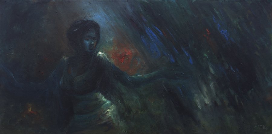 City Nights Women Exploration Painting by LITON KAR