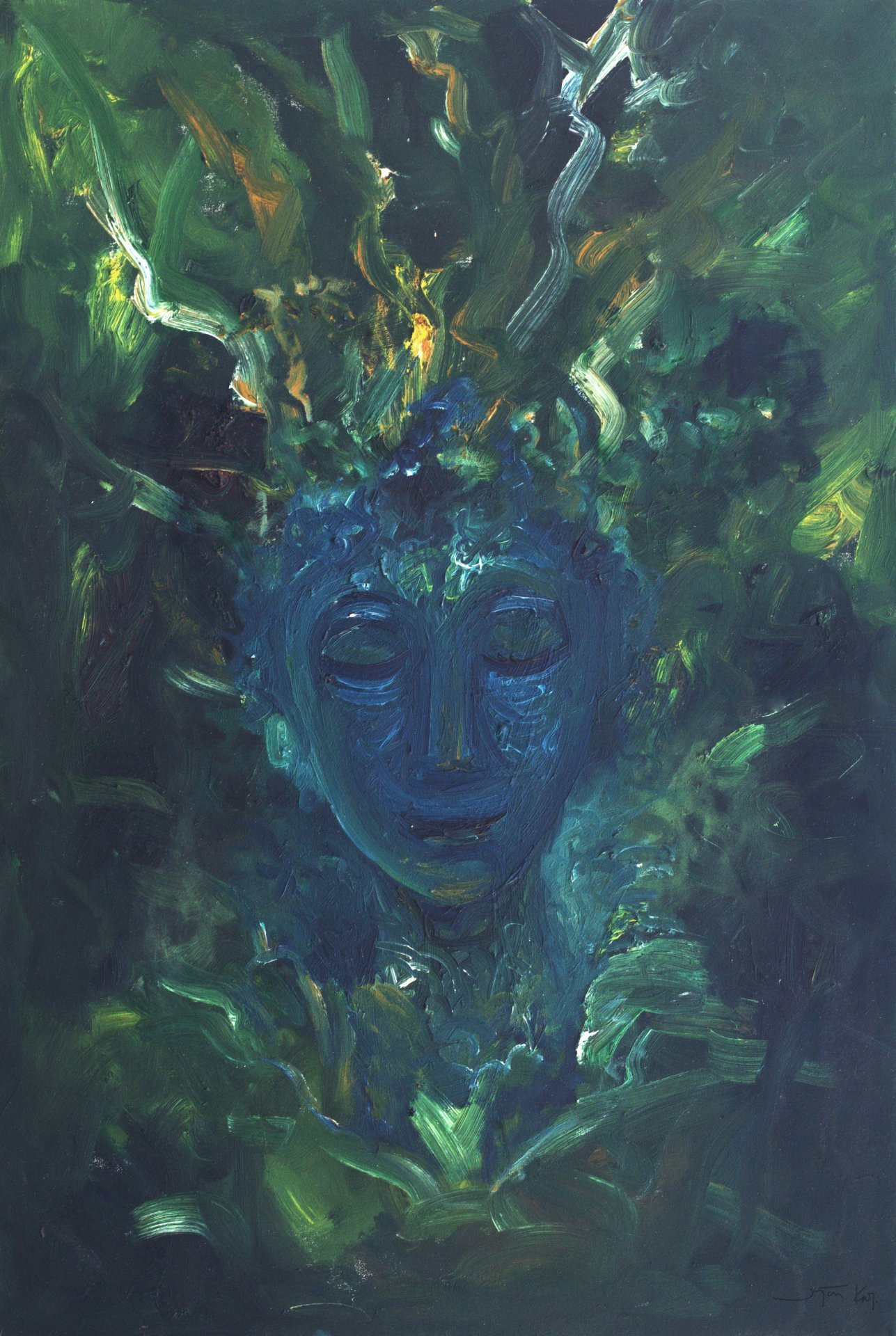 Aquatic Symphony Painting by LITON KAR - Jose Art Gallery