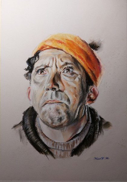 My Pastels Yuri Nikulin and Art Drawing - Natali Diduh