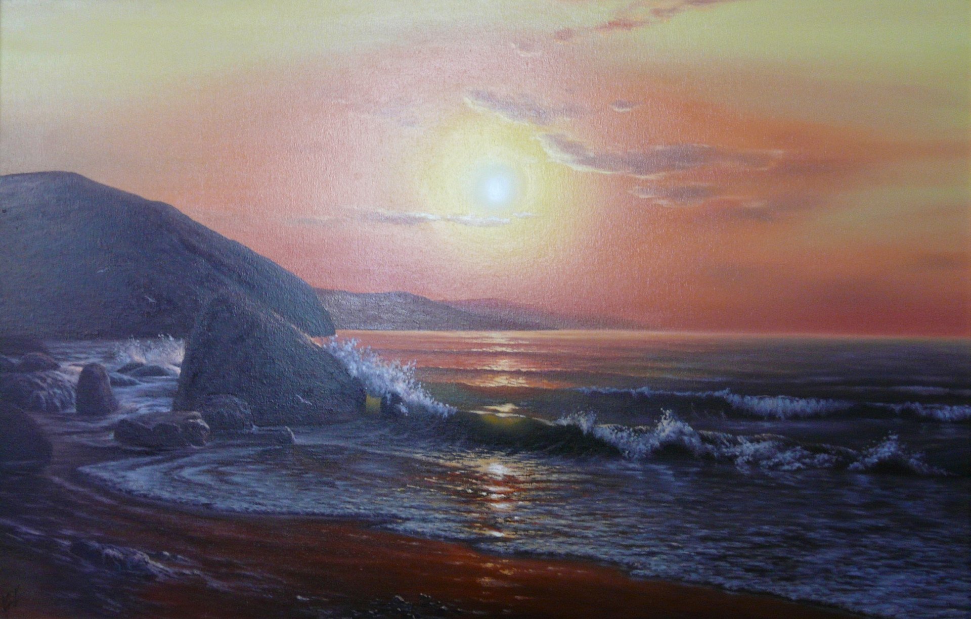 Sunrise Painting by Sergey Beganskiy - Jose Art Gallery