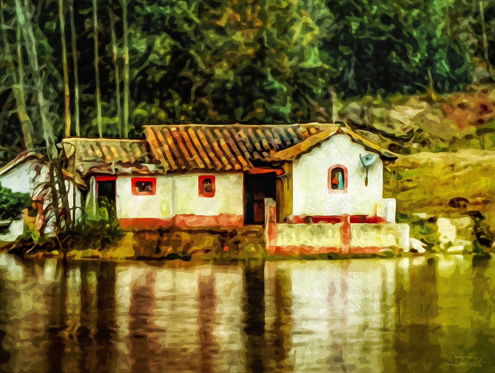 Casita a la orilla del río: Imagen de Paz Fotografía - Orlando Sanchez