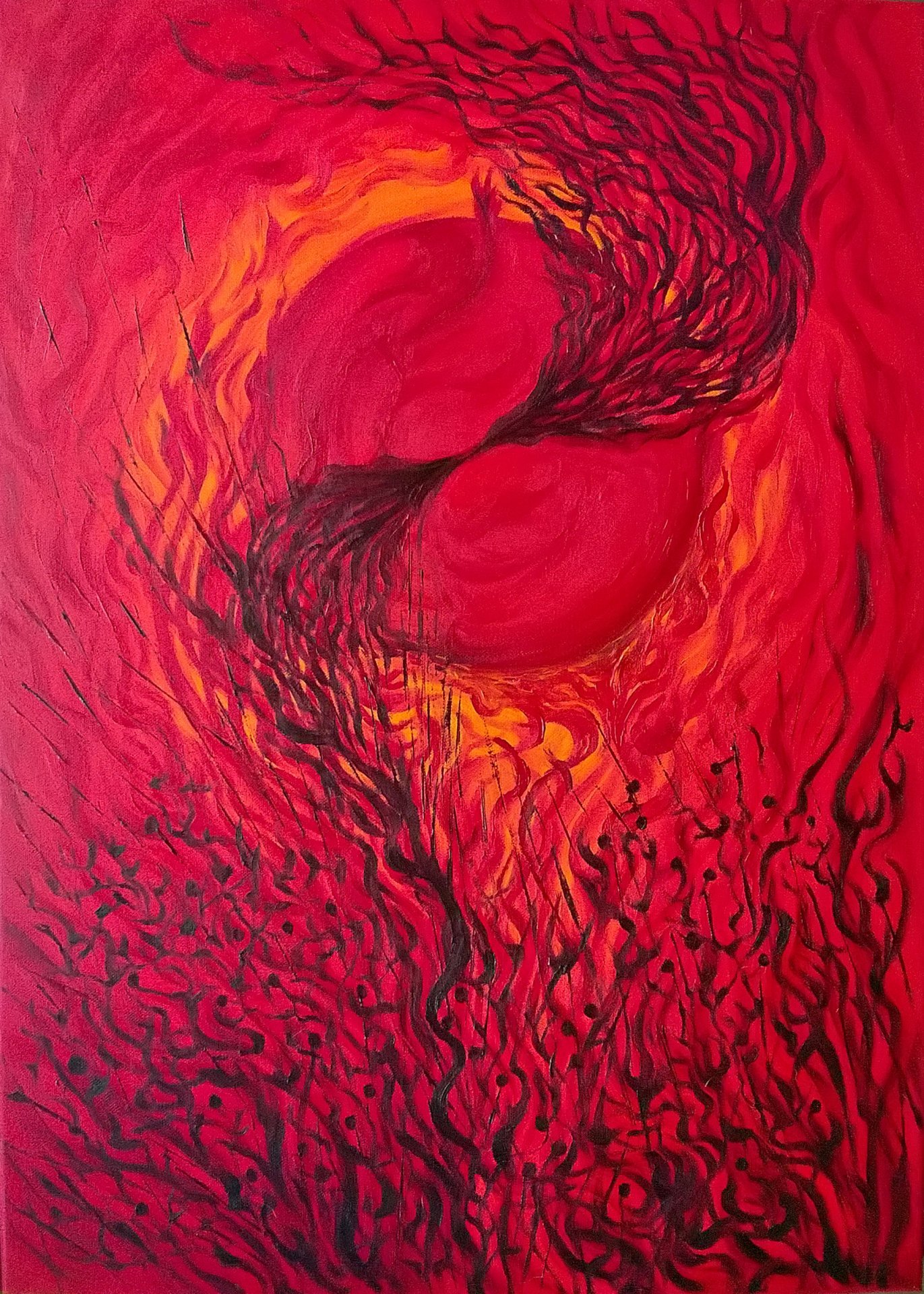 THE BIG RED Painting by Constantin Popescu