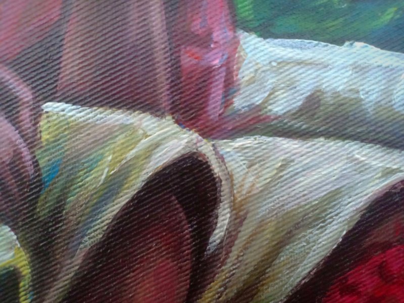 Street Hawkers Painting by Isaac Opoku Badu