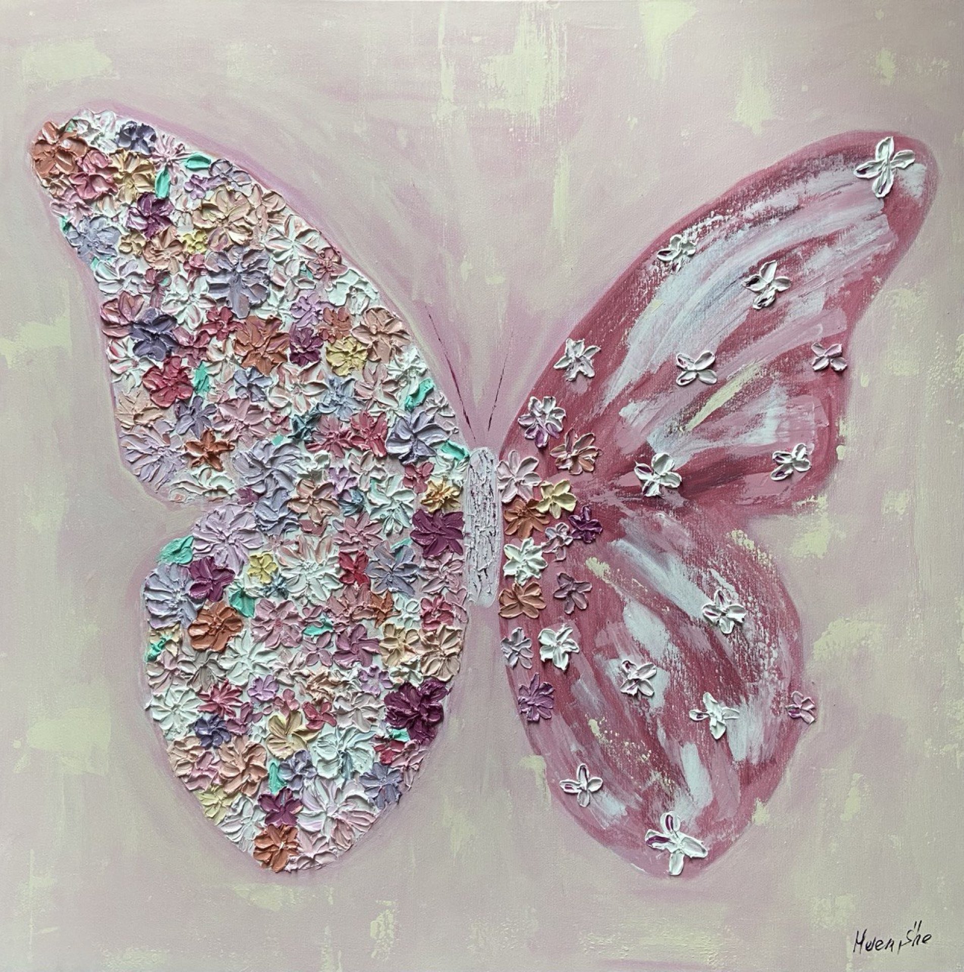 BUTTERFLY MATRIX SPRING Painting by Helen She