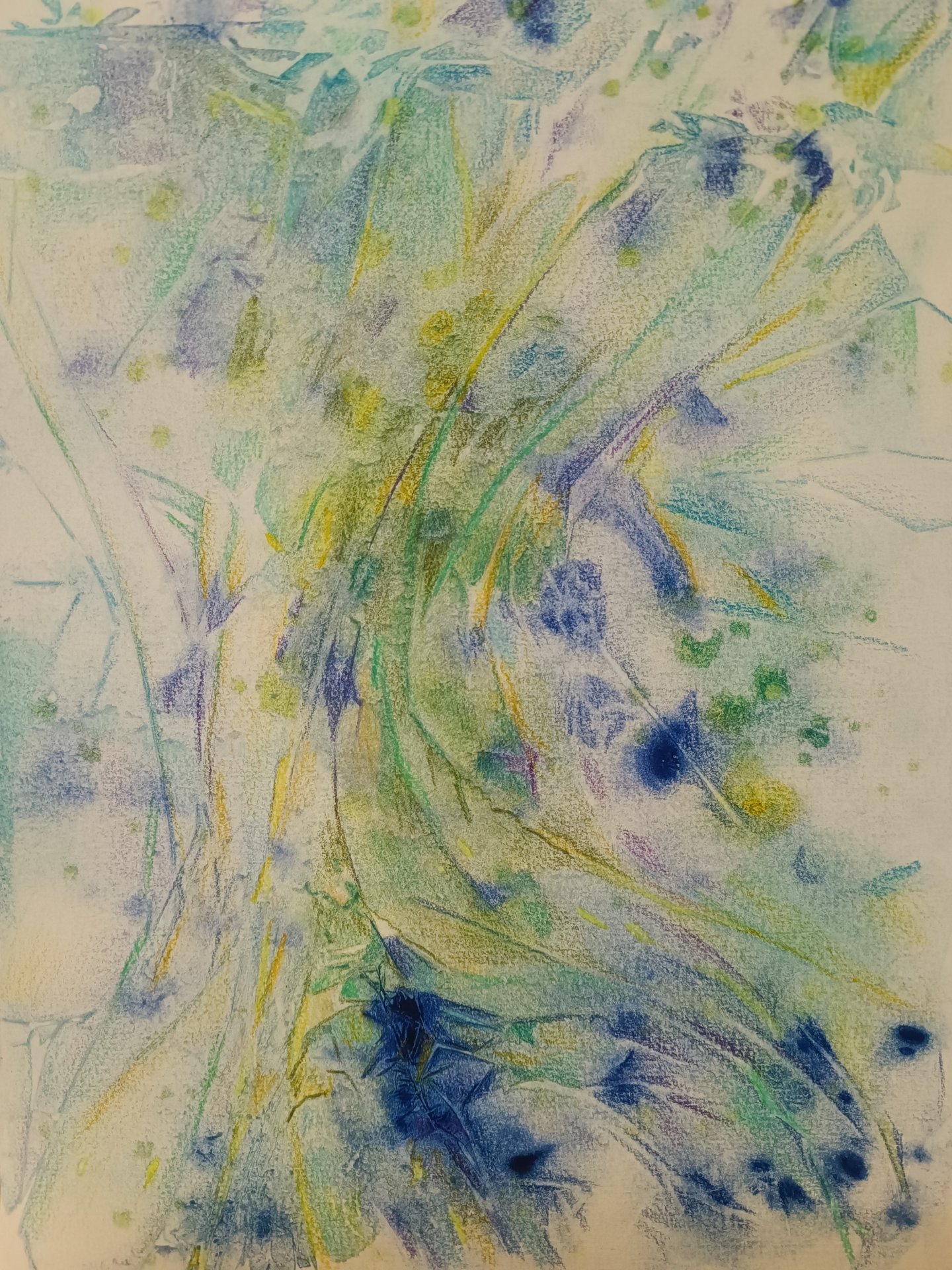 Flowers in the Wind Drawing - Julia Solarte