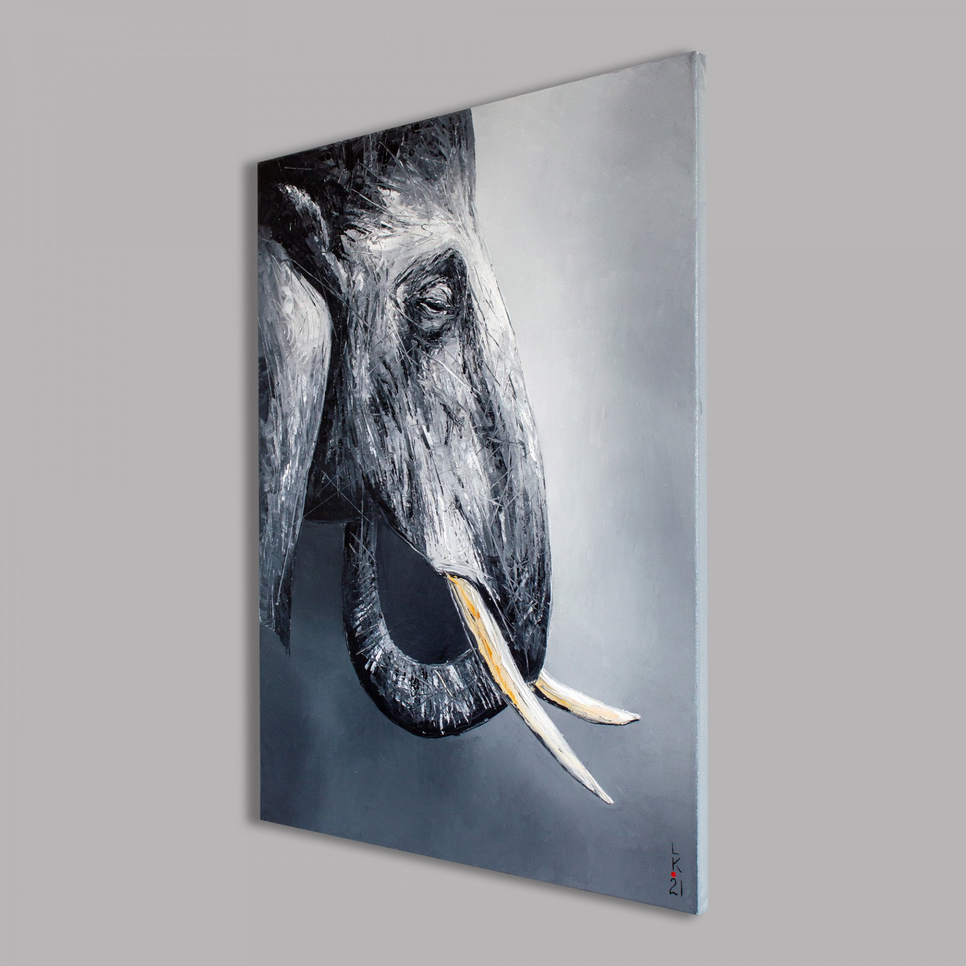 Wise elephant Painting by Liubov Kuptsova - Jose Art Gallery
