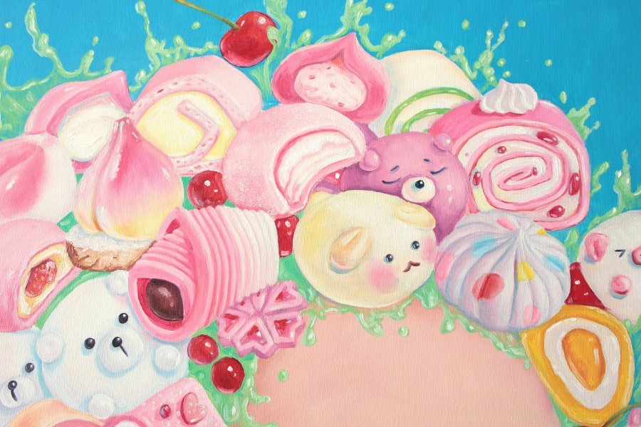 Matcha Portrait Fashion Art Painting by Tetiana Bogdanova