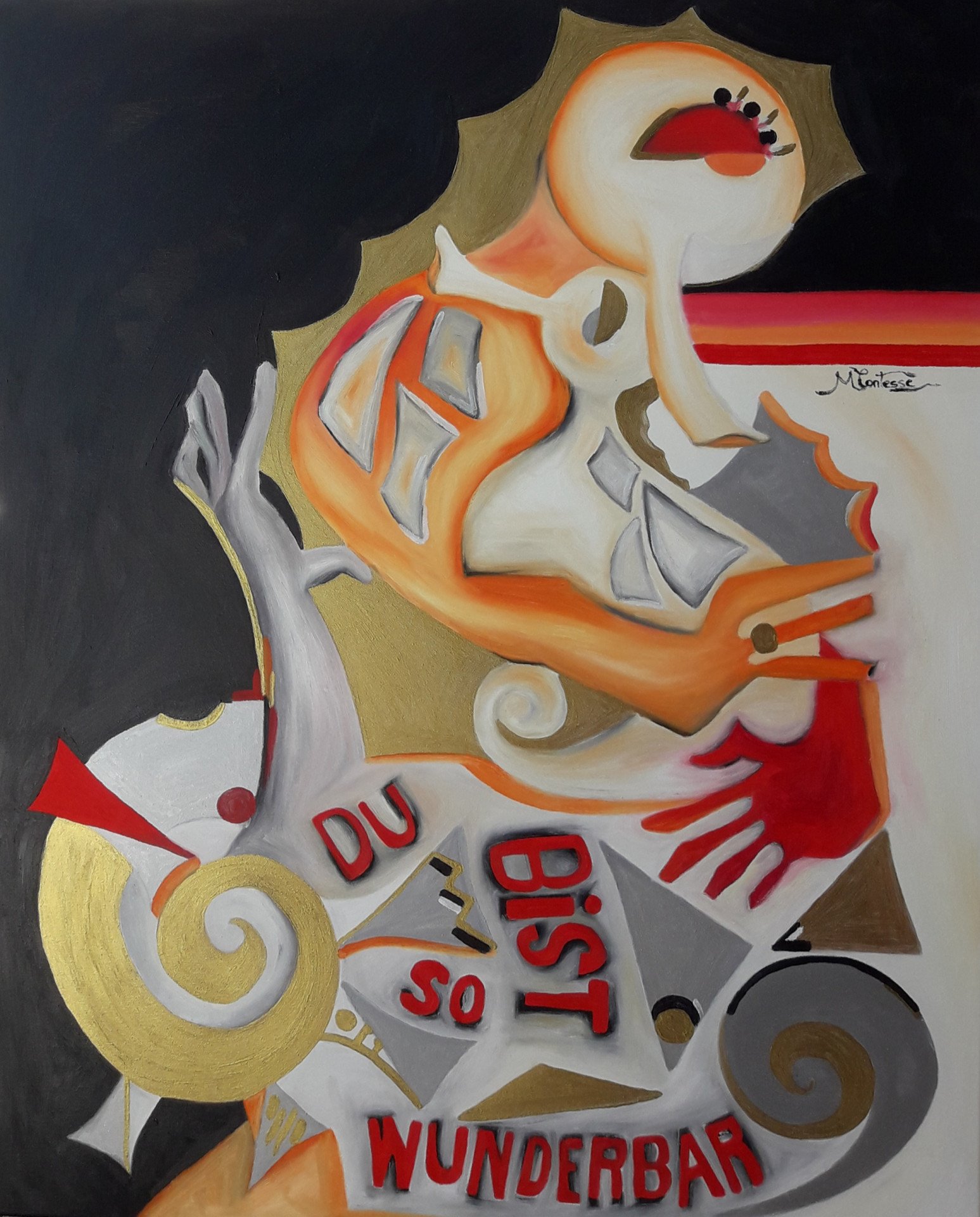 Bambuka - limited edition Painting by con'Tesse Arte