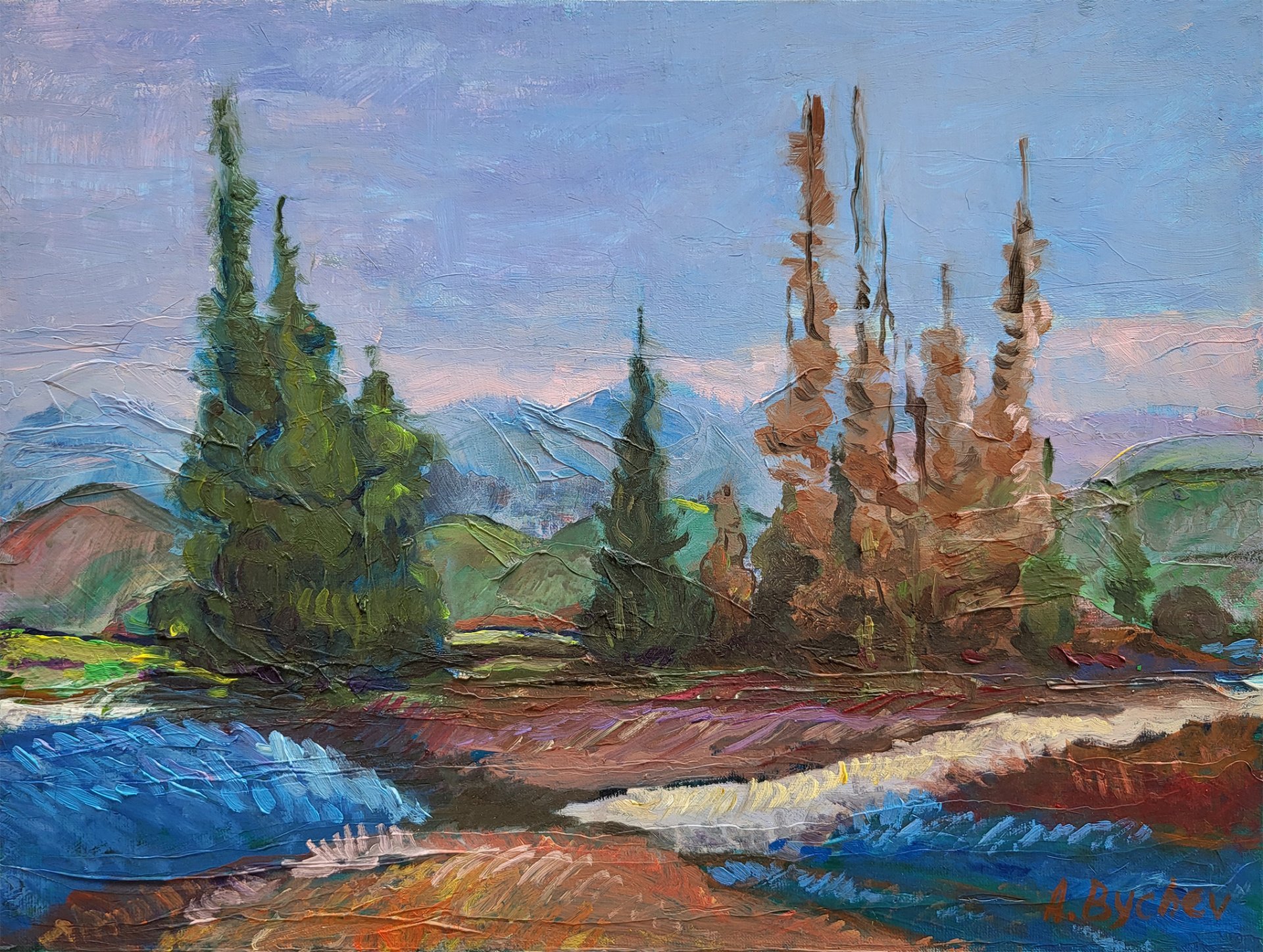 Lawn Painting by Andrіі Bychev - Jose Art Gallery