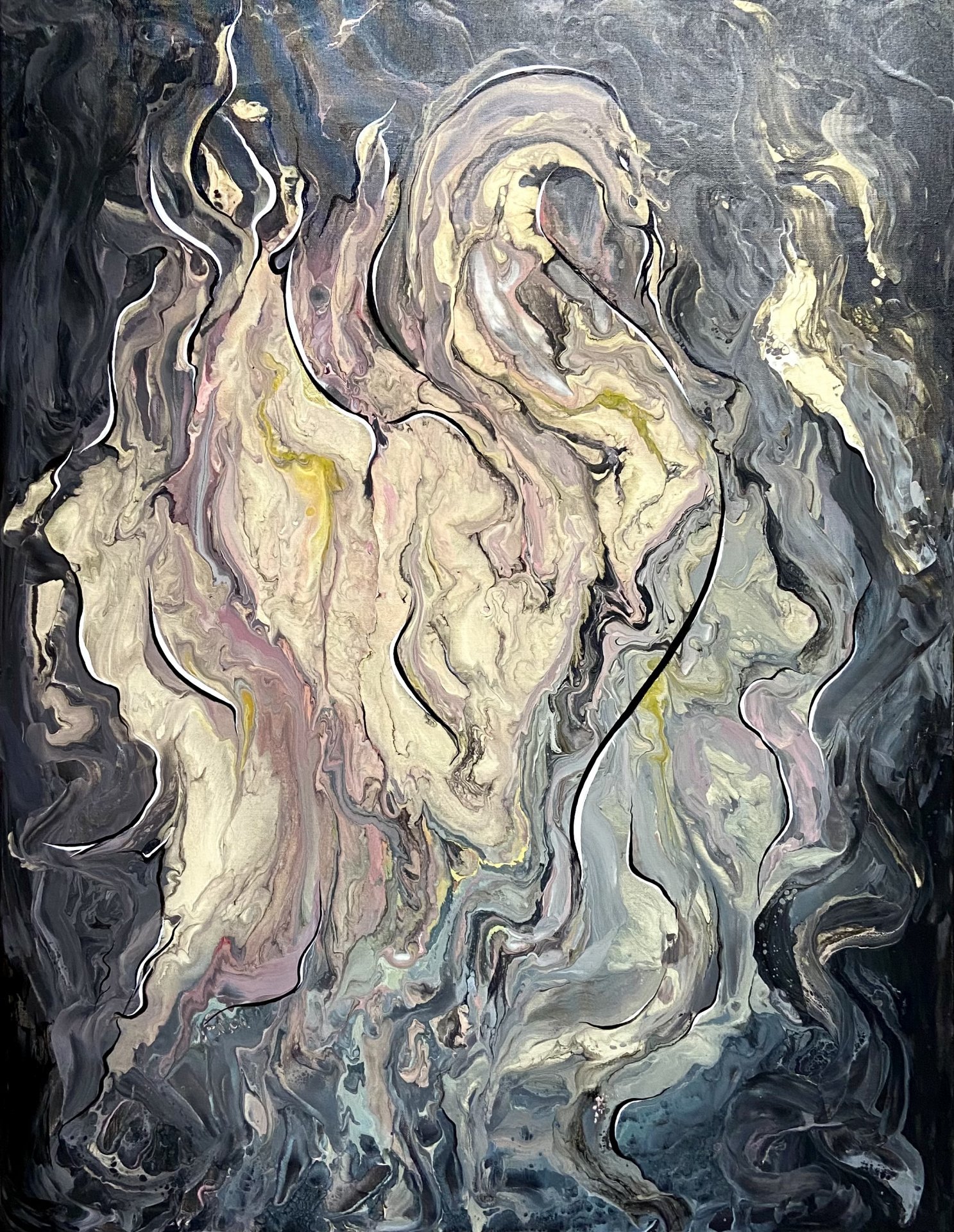 Guardian Dragon Protection Symbol Painting by Elena Volovnik