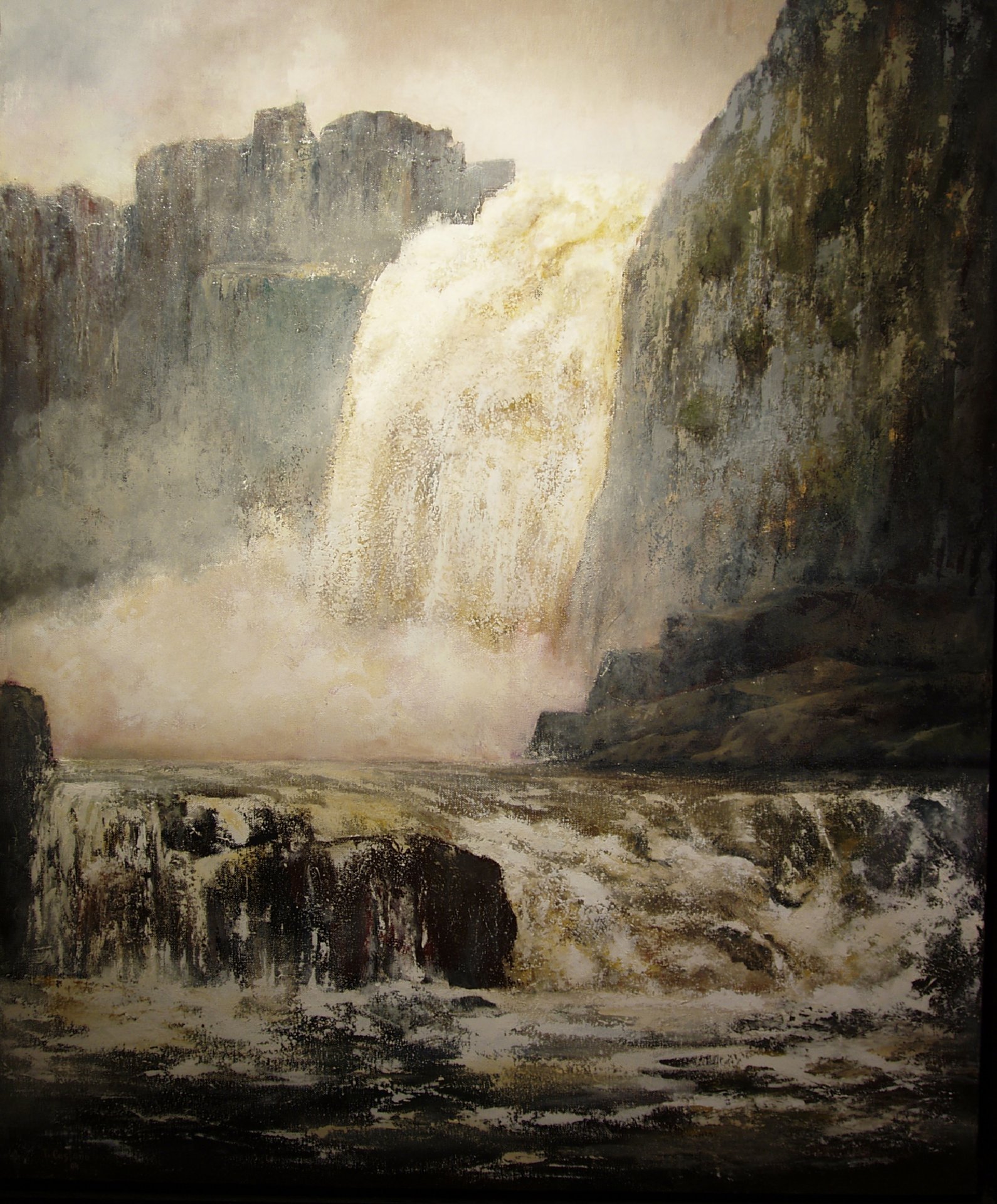 Smoke well - Pereña Painting by TOMAS CASTANO