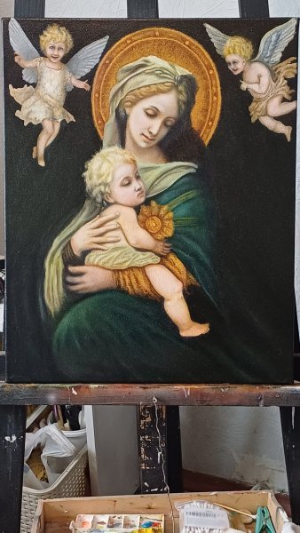 Virgin Mary Painting by Victor Ovcharenco - Jose Art Gallery