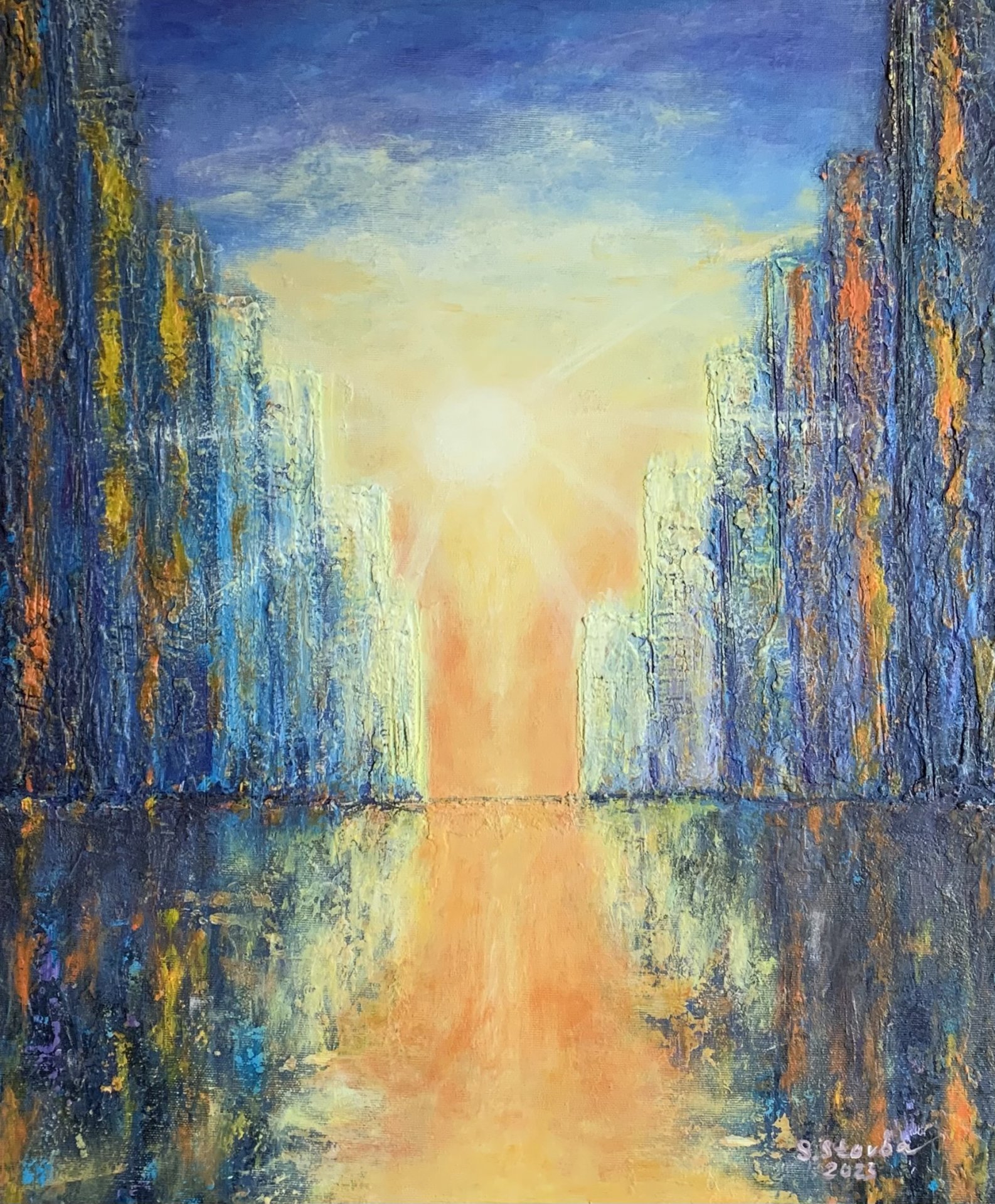 Sun Ray Painting by Svitlana Stovba - Jose Art Gallery
