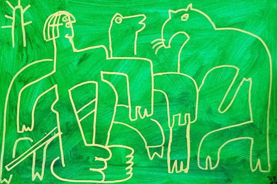 Quadrobber se encuentra con un jinete aficionado Dibujo - Pablo Po