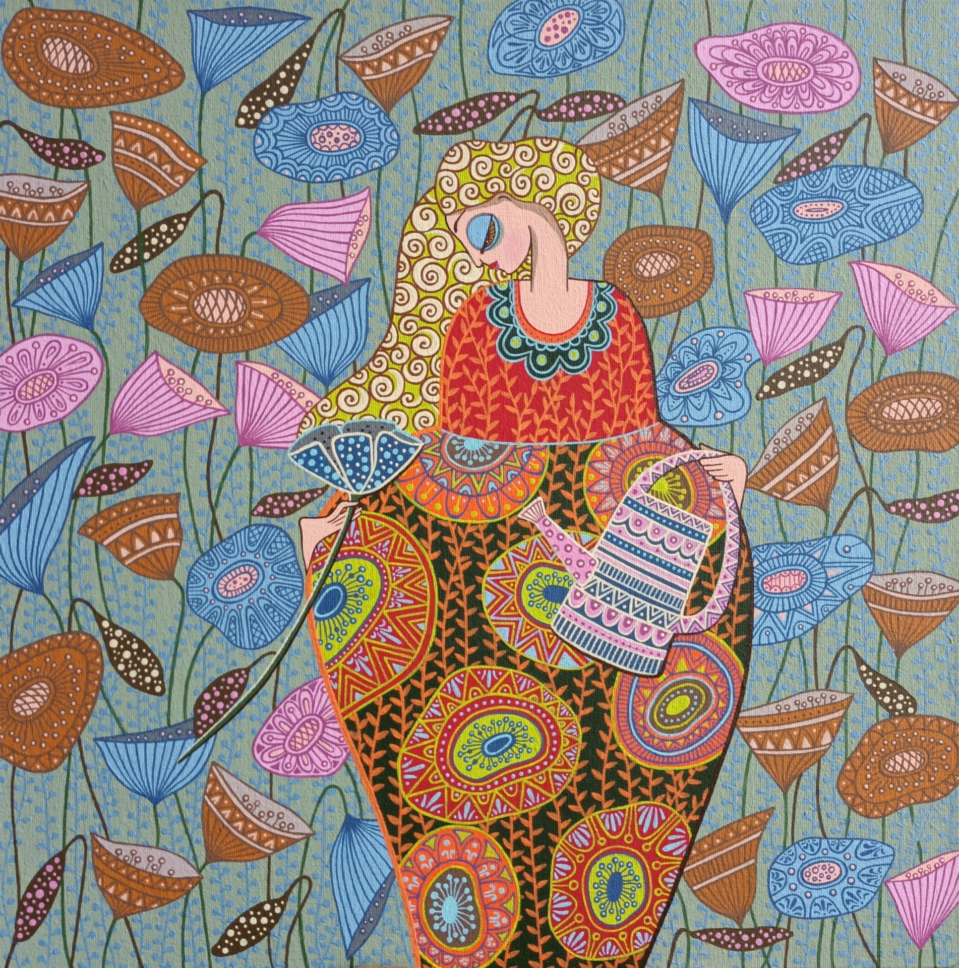 A symbol of lush beauty Painting by Nadiya Danilova