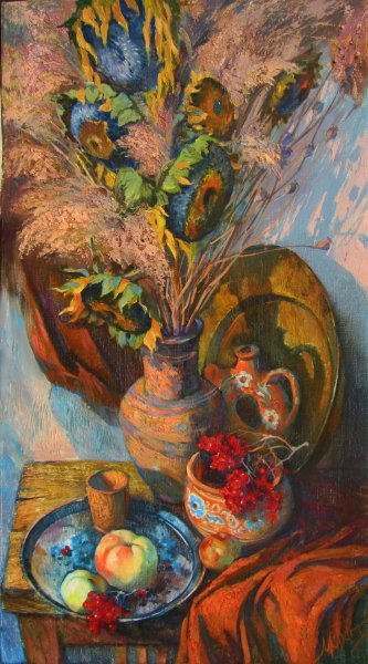 Red Kalina Painting by Mihail Svatula - Jose Art Gallery