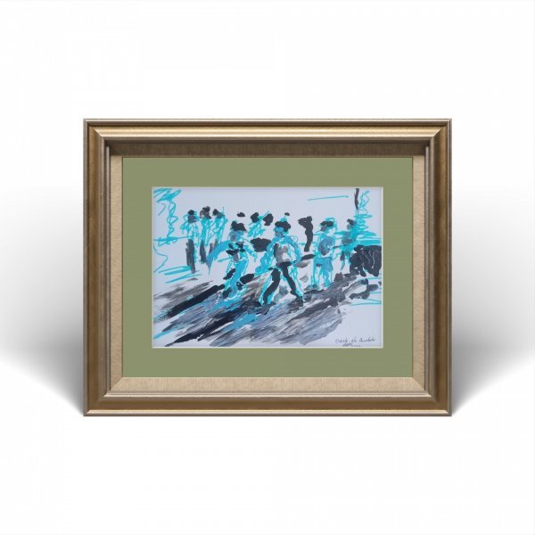Marathon Painting by Ovwede Efe Art - Jose Art Gallery