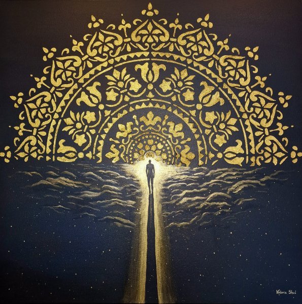 Pathway to Enlightenment Painting by Victoria Shul