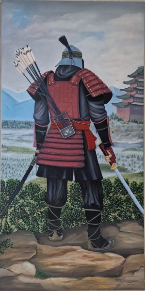 Alte Samurai Kunst Metal Poster Beard Viking Skull | Tatuajes