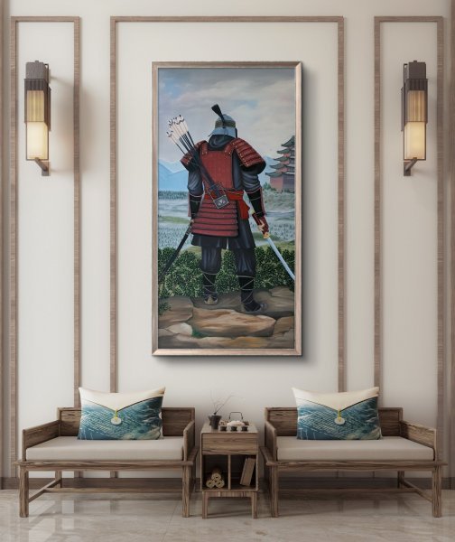 Samurai Kriger Malerier Samurai Asiatisch Tinte Fotos Und