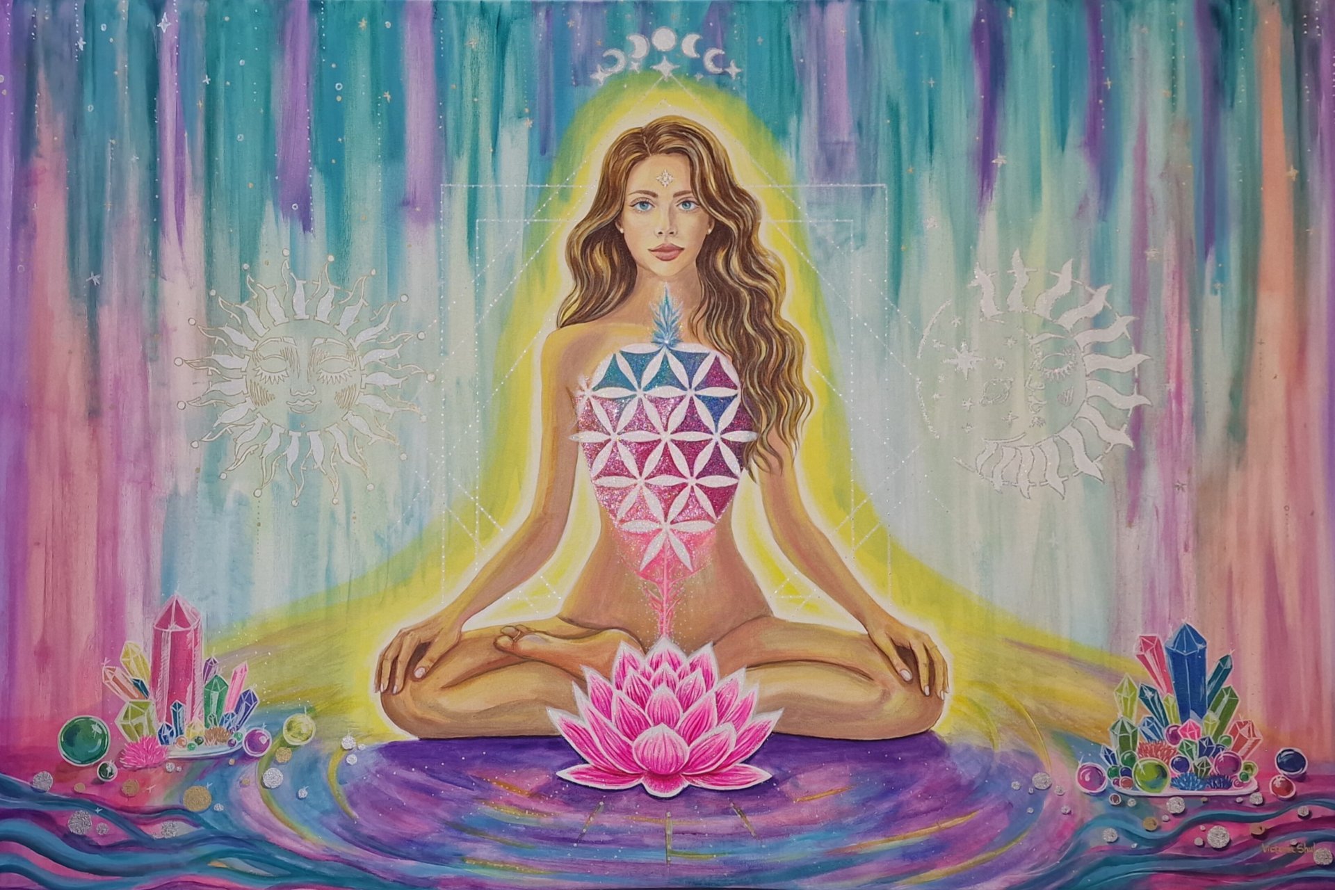 Harmony of the Universe Painting by Victoria Shul