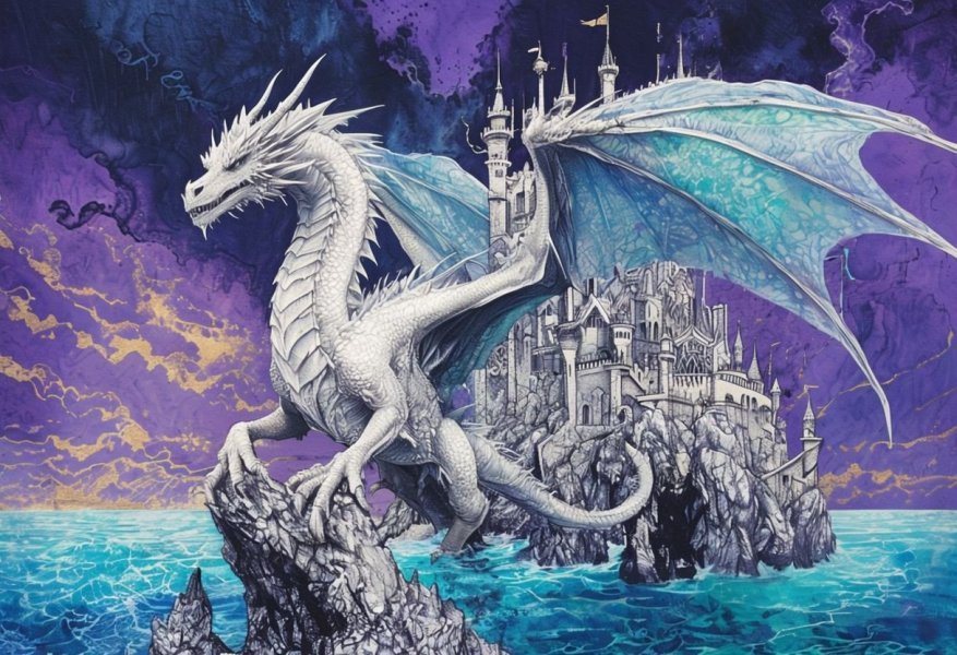 THE MYSTERY OF THE ANCIENT CASTLE Painting by Viktoriya Denisenko