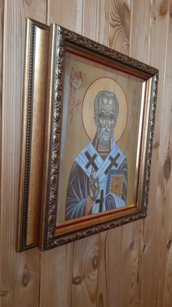 Icon of Saint Nicholas Painting by Victor Ovcharenco