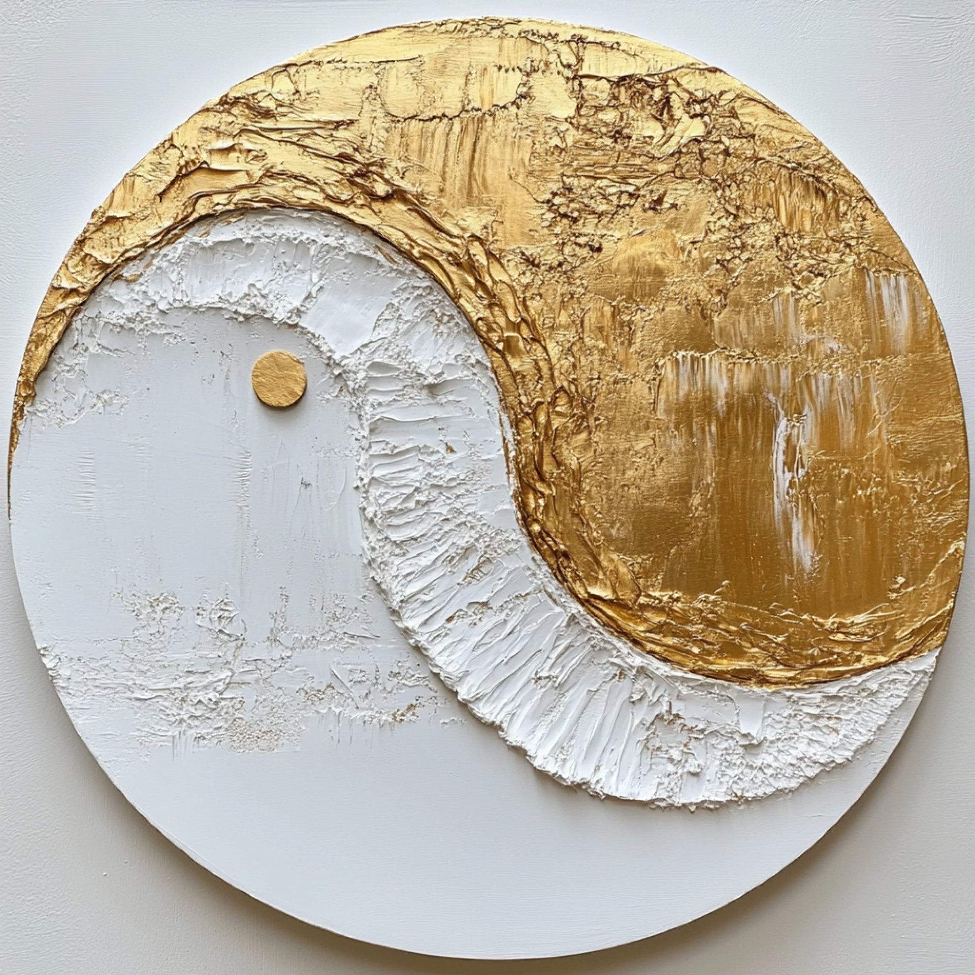 Round painting Yin and Yang Painting by Lesia Yatskanych