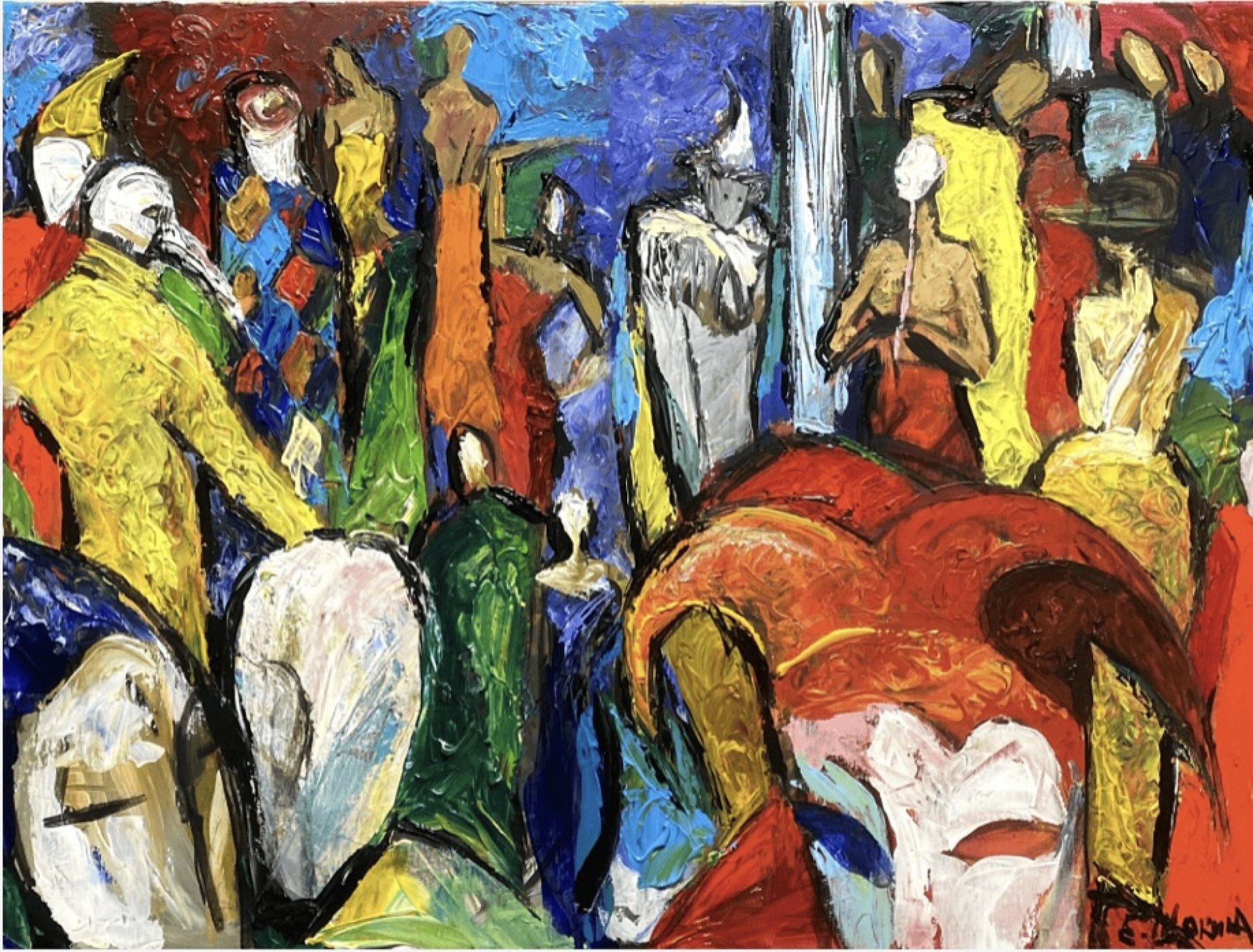 Masked Painting by Olena Shchokina - Jose Art Gallery