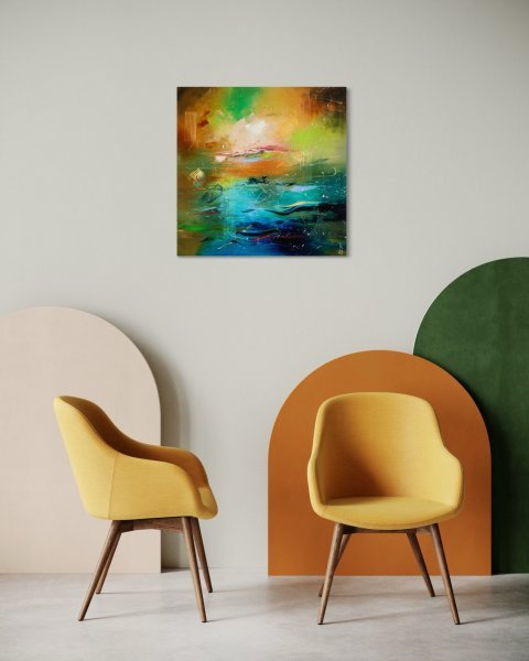 Imaginary ocean Drawing - Liubov Kuptsova - Jose Art Gallery