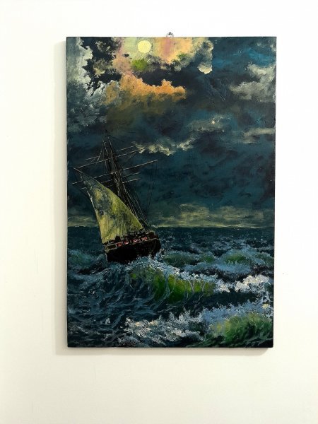 Painting On lowered sails Painting by Anton Zapotochny(Dovzhenko)