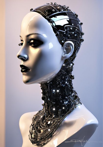 Future Fashion Faces and Style Digital Art - Krzysztof Lis