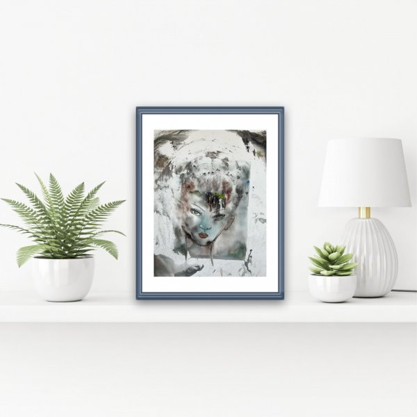 Young Face Reflection Painting by Katerina Anchugova