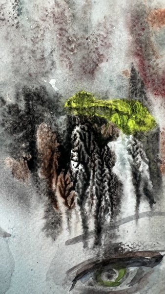 Young Face Reflection Painting by Katerina Anchugova