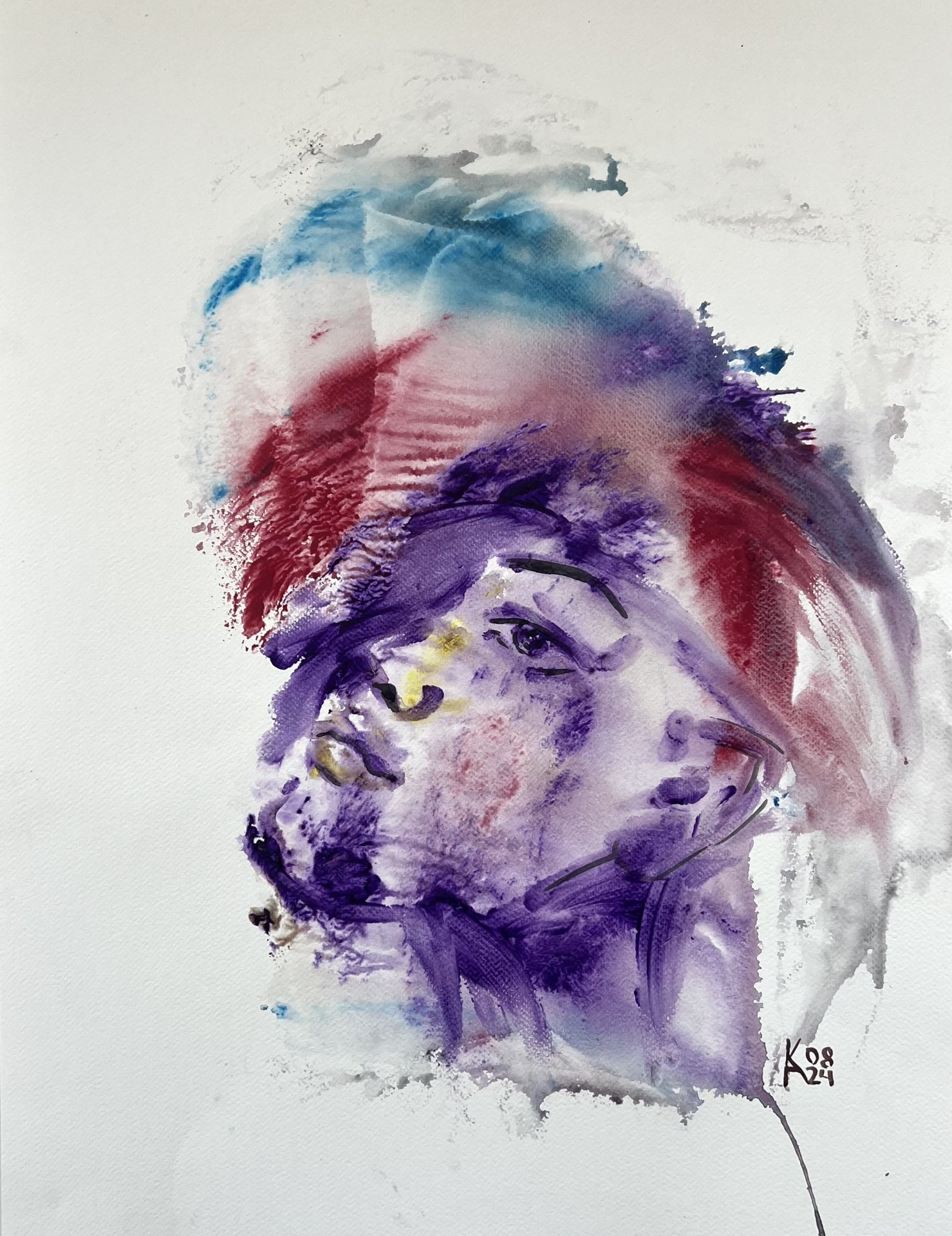 Looking Back Painting by Katerina Anchugova