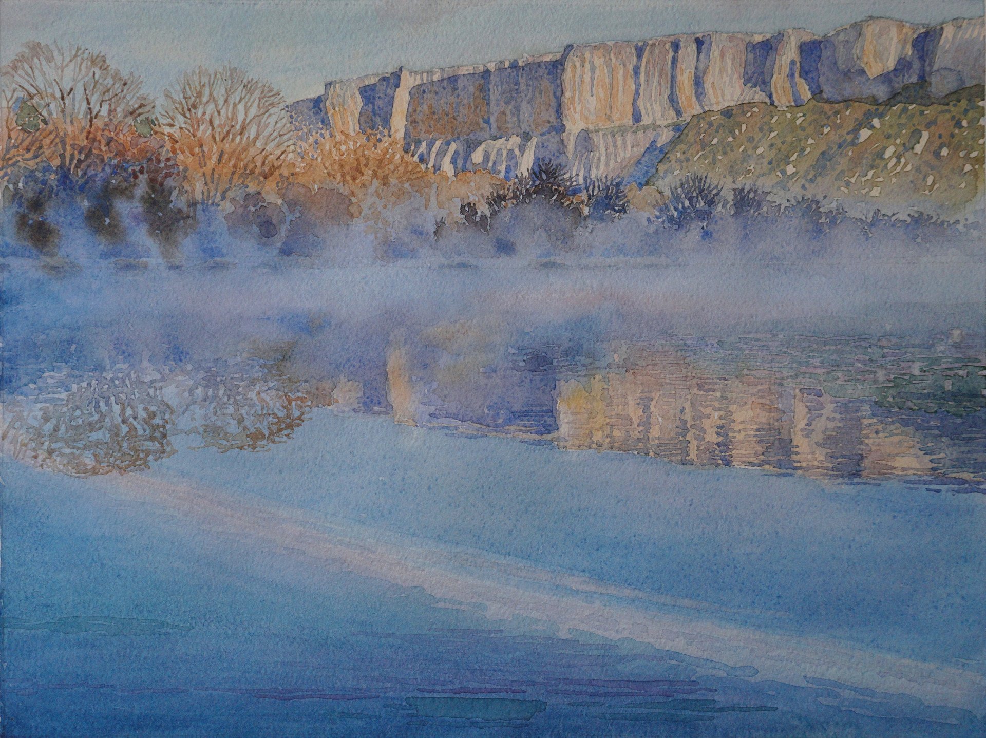 Lake. Drawing - Alexander Zgursky - Jose Art Gallery