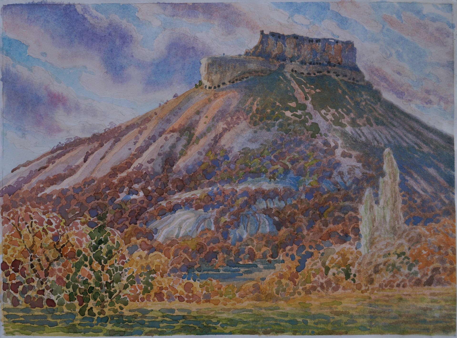 Tepe-Kerman. Drawing - Alexander Zgursky - Jose Art Gallery