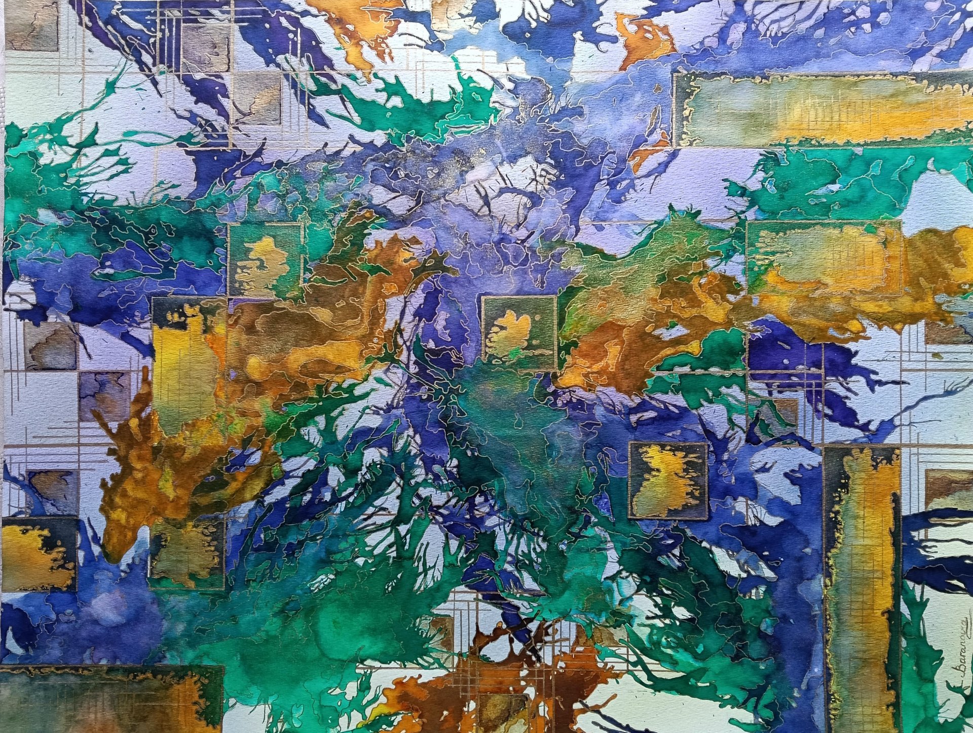 Time streams Painting by Iryna Baranova - Jose Art Gallery